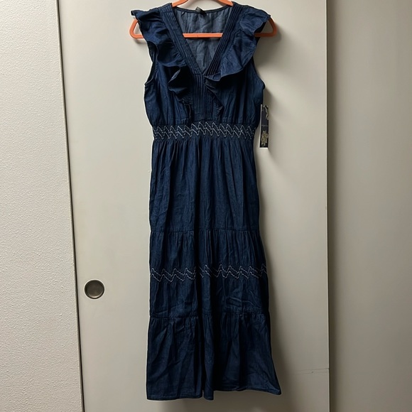 Indigo & Lace | Dresses | Indigo Lace Denim Dress | Poshmark